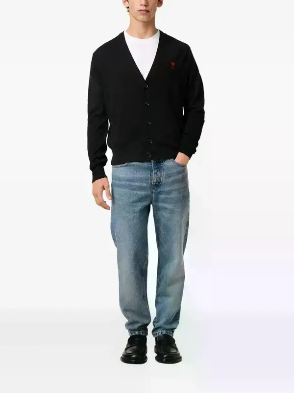 AMI Paris De Coeur Cardigan - Black