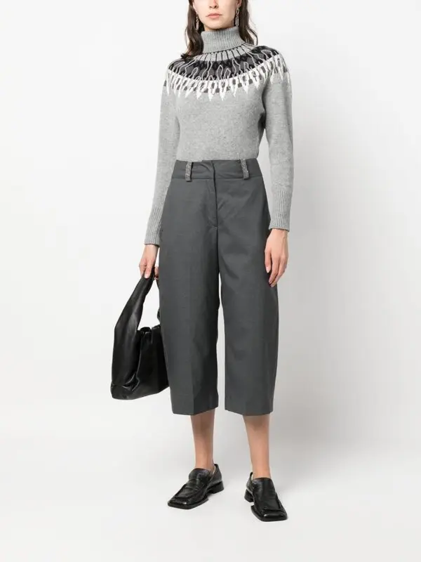 Fabiana Filippi Pressed-crease Wool Trousers