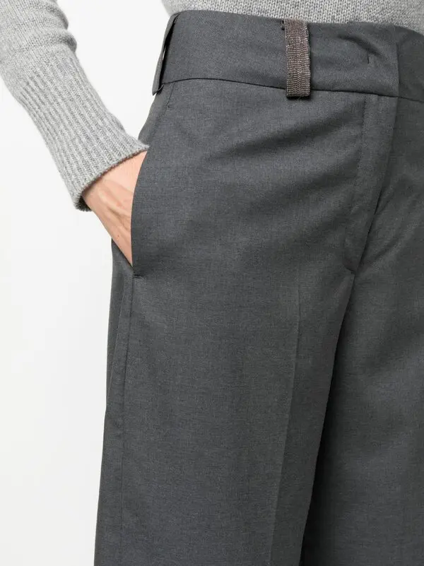 Fabiana Filippi Pressed-crease Wool Trousers