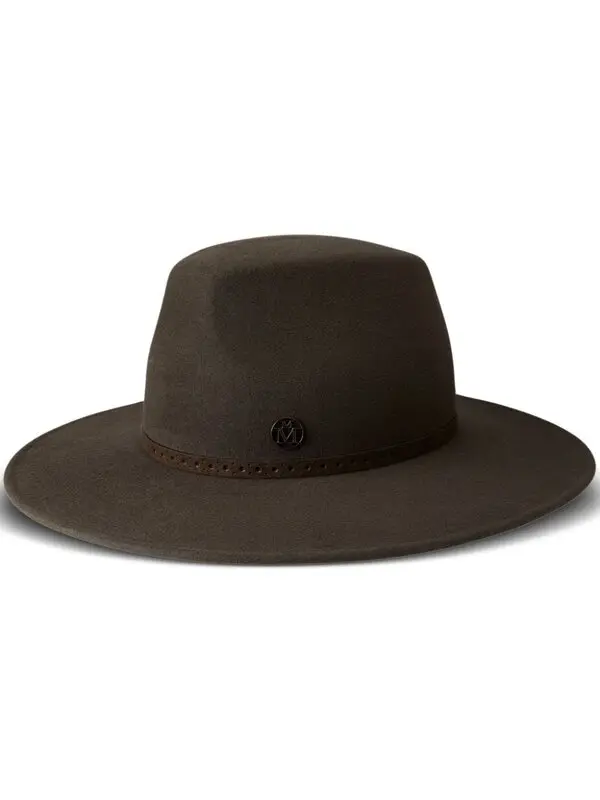 MAISON MICHEL Kyra Fedora Hat - Brown