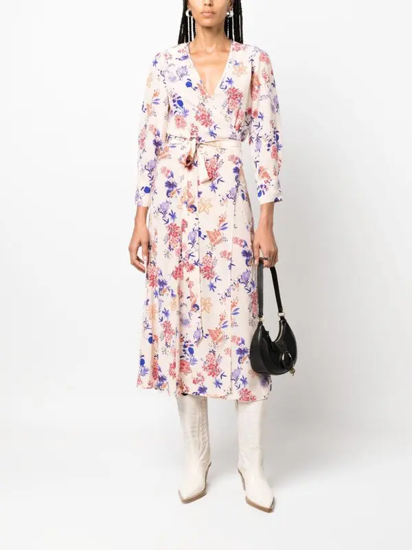FORTE_FORTE Belle De Jour Floral-print Wrap Dress