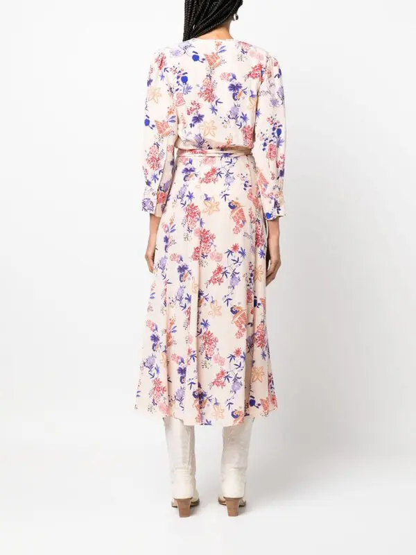 FORTE_FORTE Belle De Jour Floral-print Wrap Dress