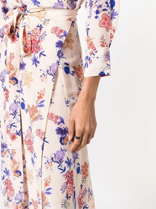 FORTE_FORTE Belle De Jour Floral-print Wrap Dress