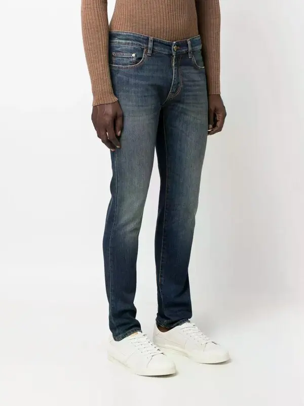 PT TORINO Washed Slim-cut Jeans