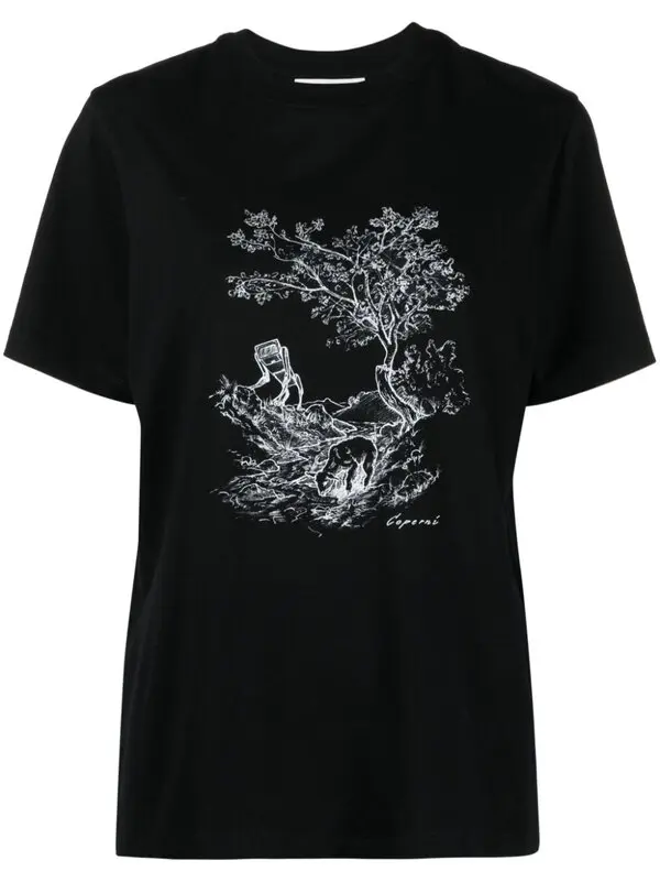 Coperni Illustration-print Cotton T-shirt
