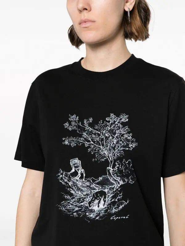 Coperni Illustration-print Cotton T-shirt