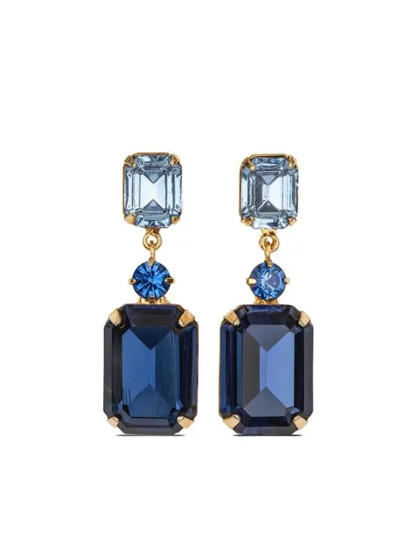 JENNIFER BEHR Justine Rectangle Earrings - Blue