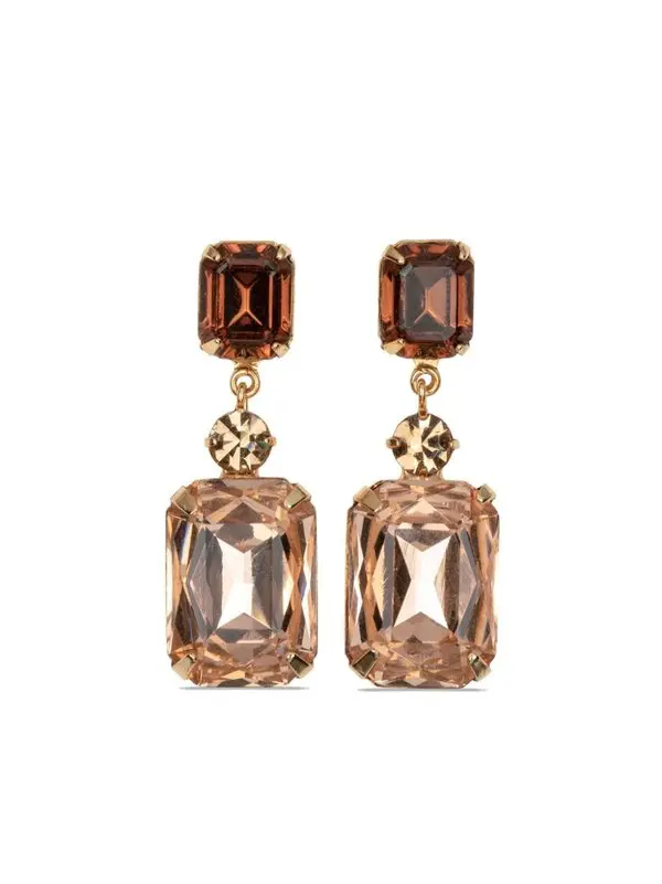 JENNIFER BEHR Justine Crystal-embellished Earrings - Gold