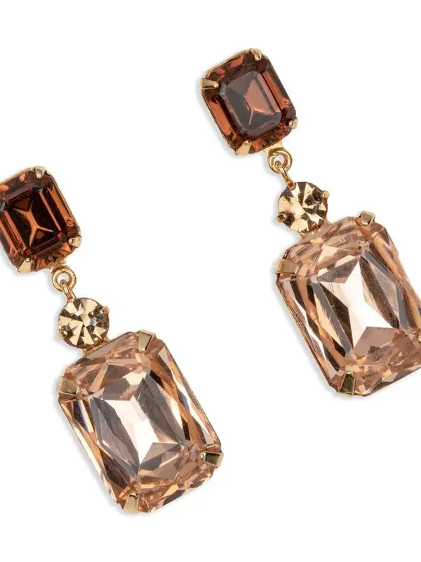 JENNIFER BEHR Justine Crystal-embellished Earrings - Gold