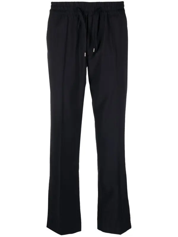 Sandro Elasticated Straight-leg Trousers - Blue