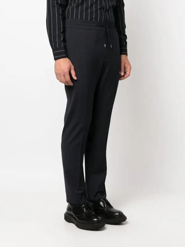 Sandro Elasticated Straight-leg Trousers - Blue