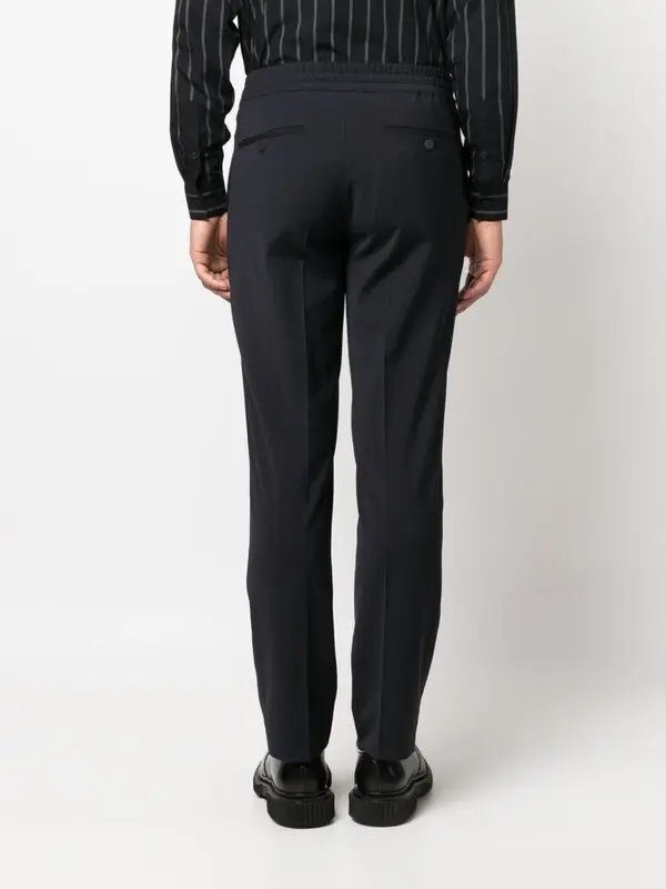 Sandro Elasticated Straight-leg Trousers - Blue