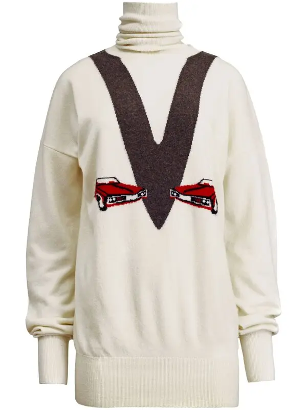 Khaite Esmal Jacquard-knit Cashmere Jumper
