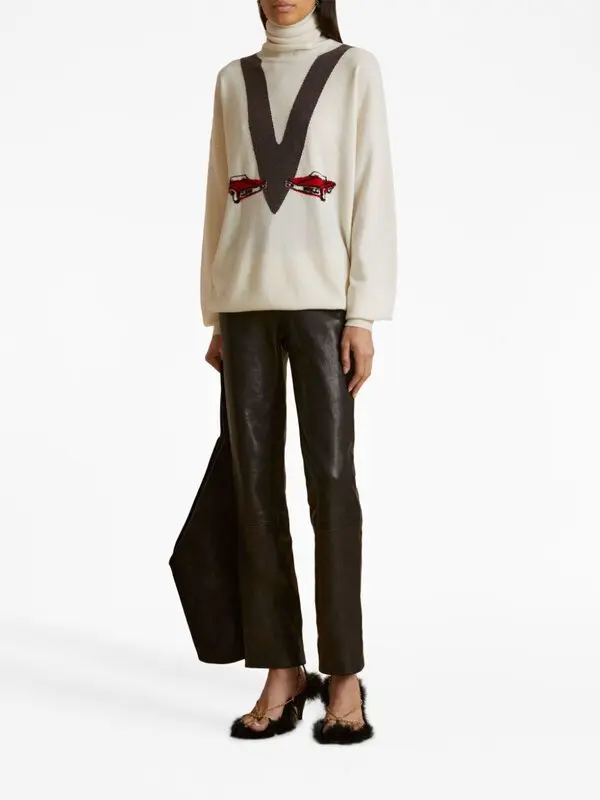 Khaite Esmal Jacquard-knit Cashmere Jumper