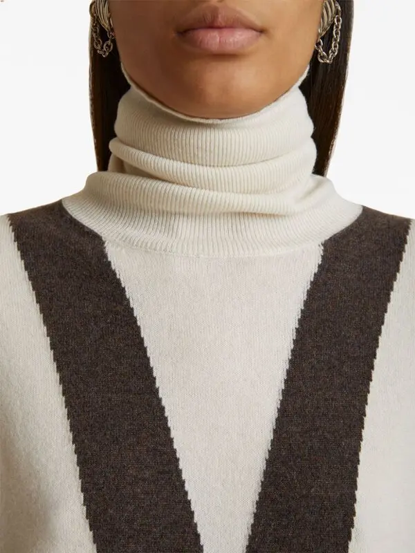 Khaite Esmal Jacquard-knit Cashmere Jumper