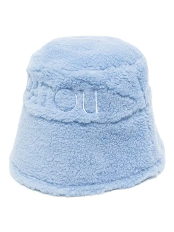 Patou Embroidered Logo Bucket Hat - Blue