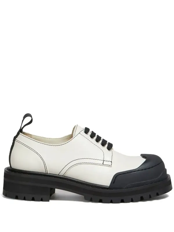 Marni Dada Army Leather Derby Shoes - White