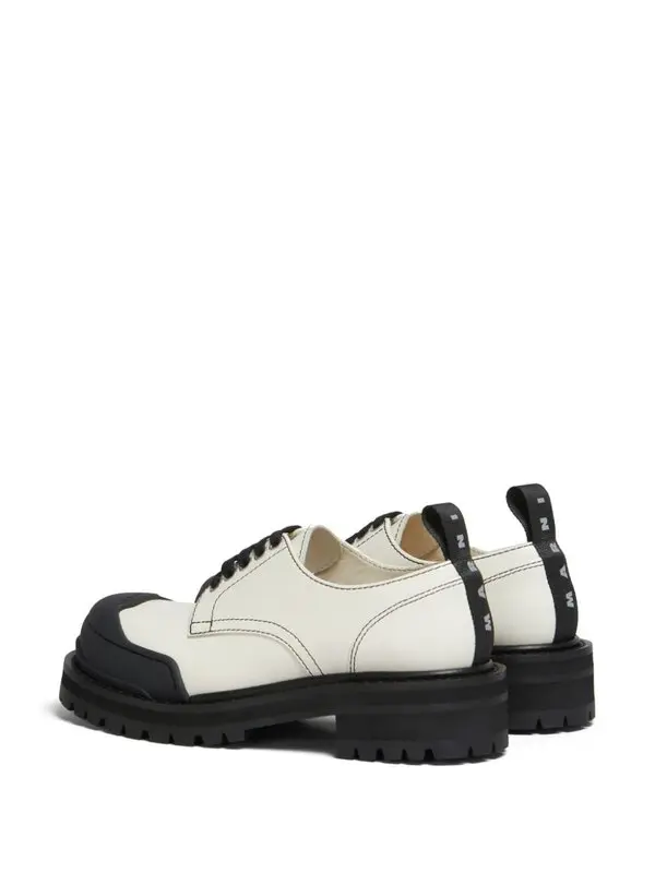 Marni Dada Army Leather Derby Shoes - White