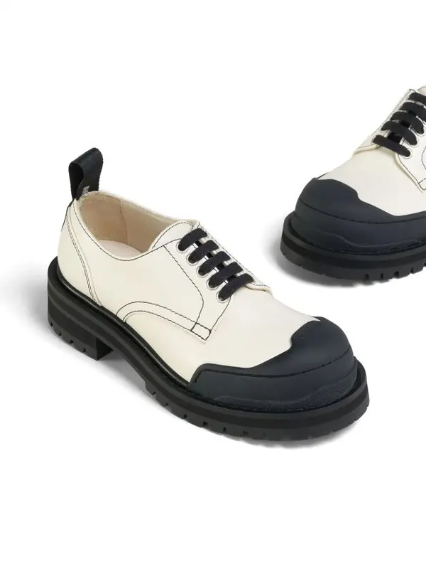 Marni Dada Army Leather Derby Shoes - White