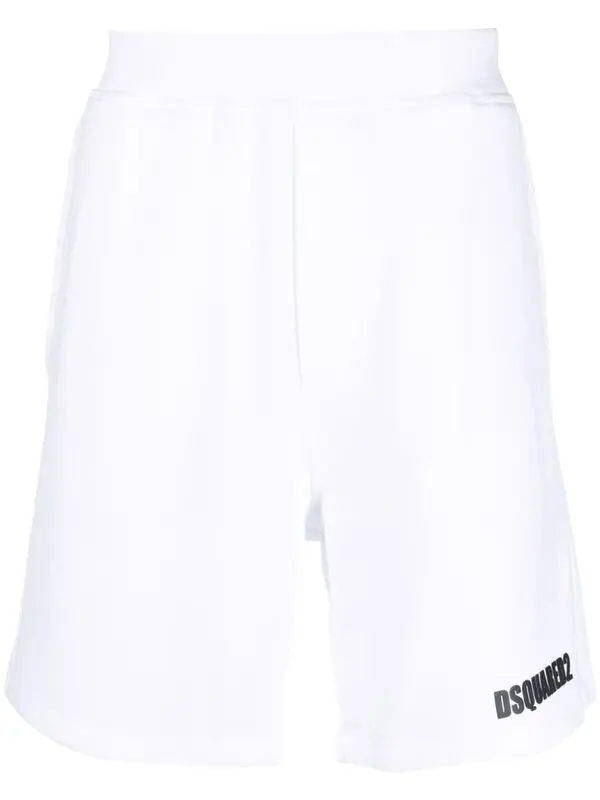 Dsquared2 Cotton Bermuda Shorts With Debossed Logo