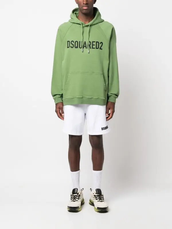 Dsquared2 Cotton Bermuda Shorts With Debossed Logo