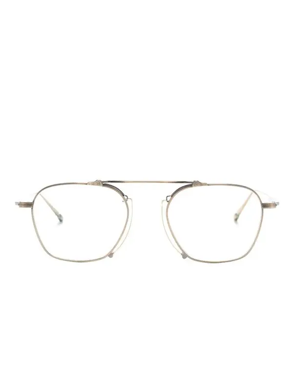 Matsuda Engraved Pilot-frame Eyeglasses - Yellow