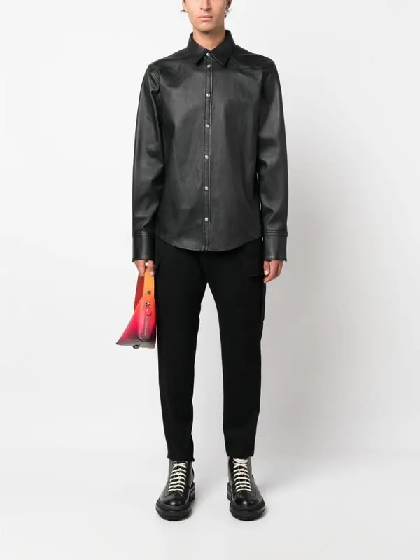 Dsquared2 Long-sleeve Leather Shirt