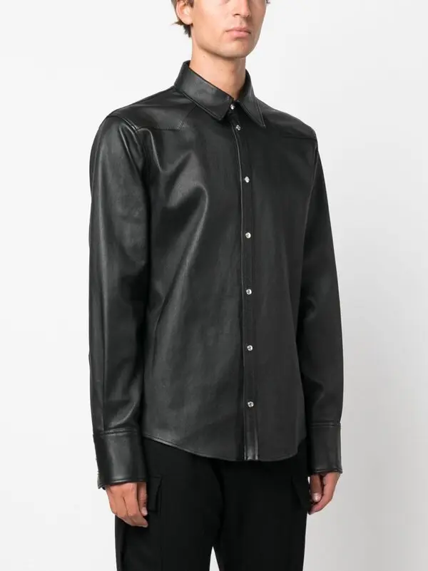 Dsquared2 Long-sleeve Leather Shirt