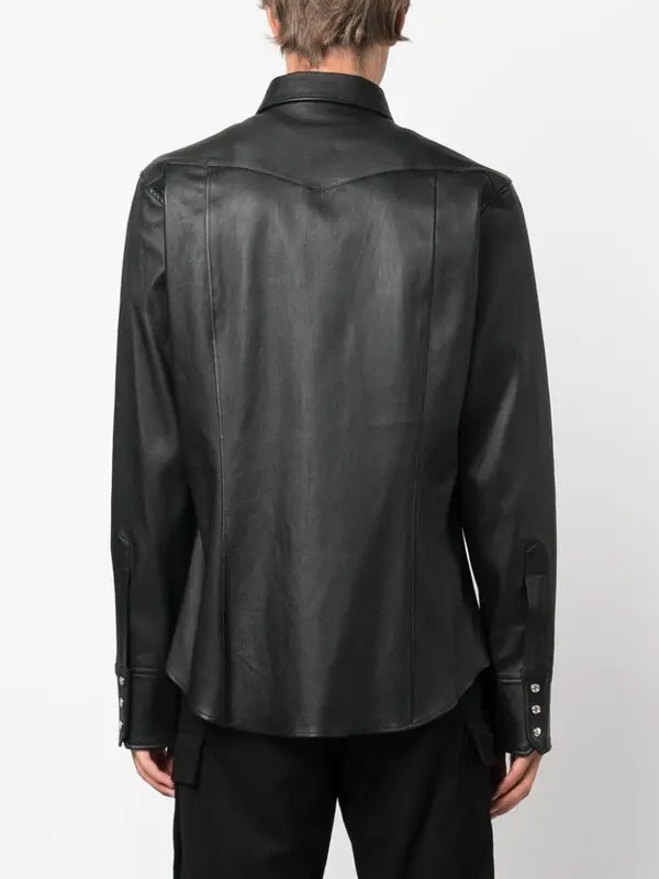 Dsquared2 Long-sleeve Leather Shirt
