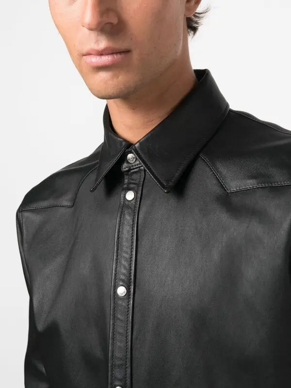 Dsquared2 Long-sleeve Leather Shirt