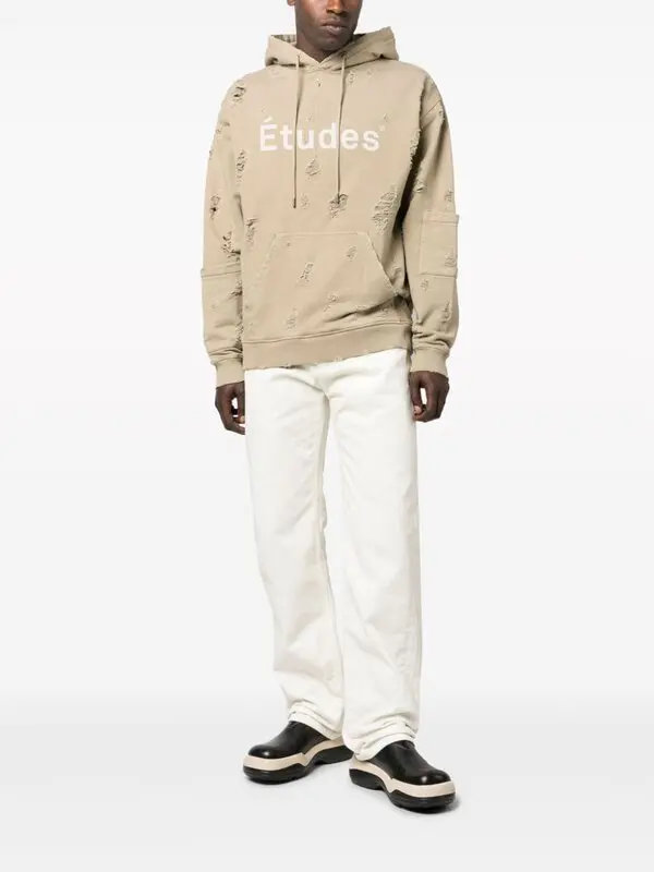 Études Studio Distressed-effect Hoodie