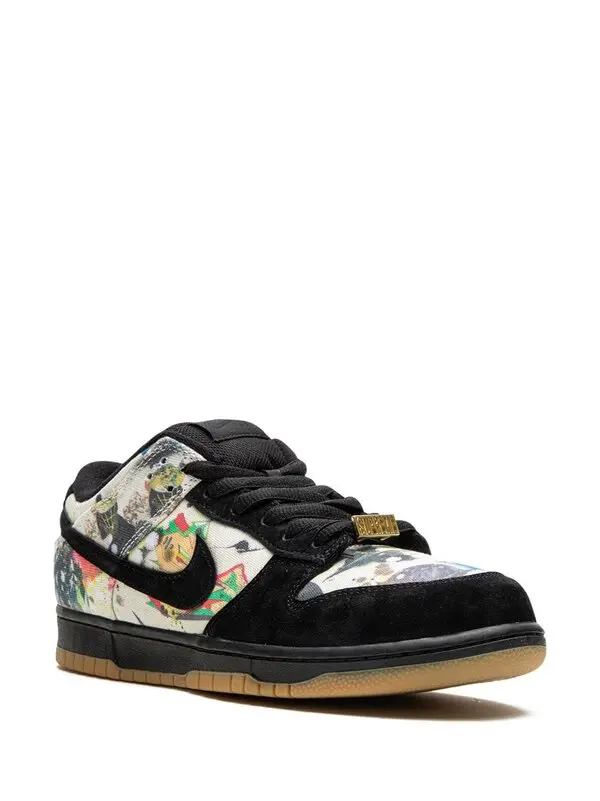 Nike X Supreme Sb Dunk Low Rammellzee Sneakers - Black