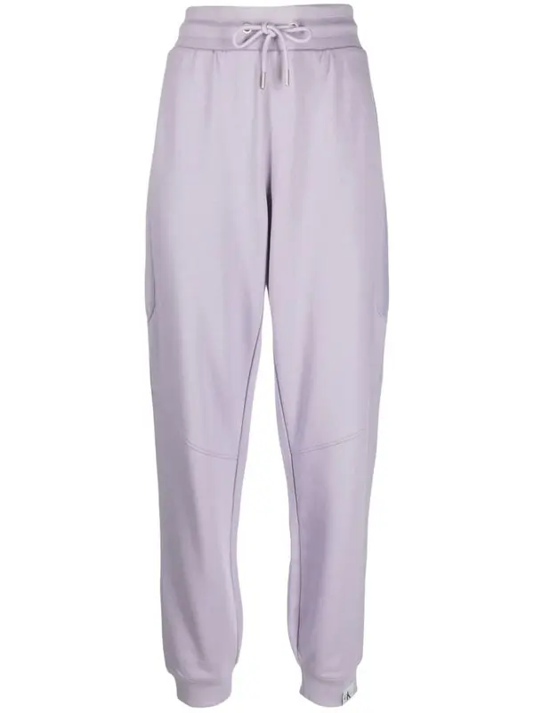 Calvin Klein Tab Jersey Track Pants - Purple