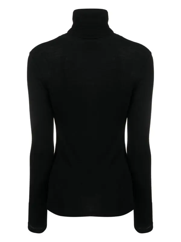 RÓHE Roll-neck Merino-wool Top - Black