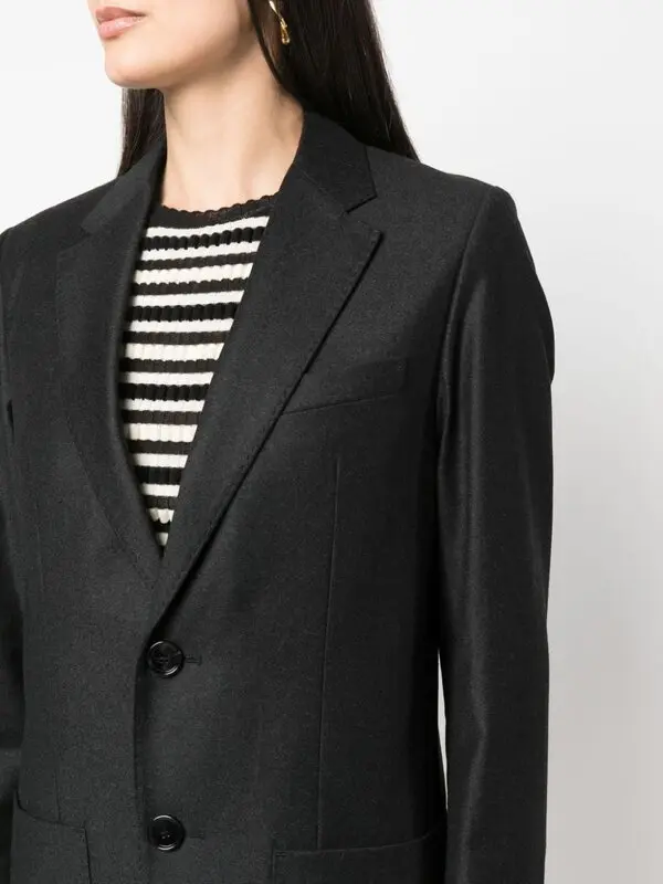 AMI Paris Single-breasted Wool Blazer - Grey