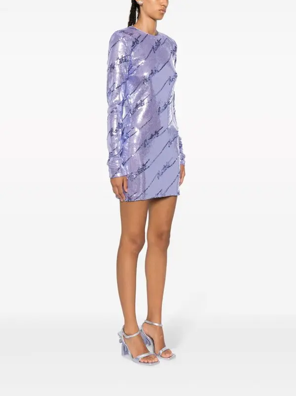 ROTATE BY BIRGER CHRISTENSEN Logo-embellished Sequin Minidress