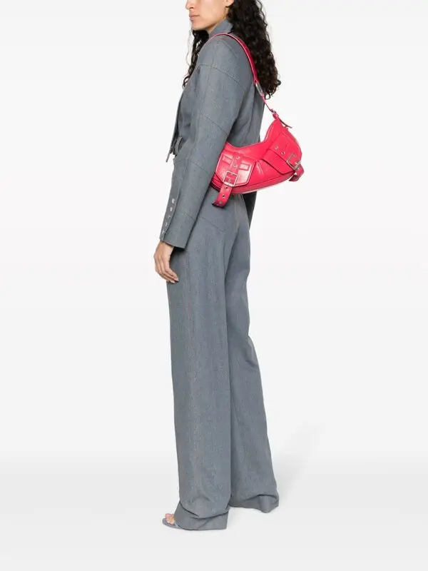 BIASIA Y2k Leather Shoulder Bag - Pink