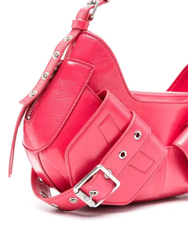 BIASIA Y2k Leather Shoulder Bag - Pink