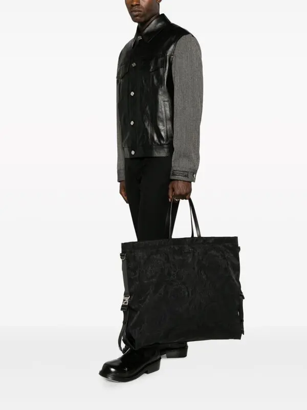 Versace Neo Nylon Jacquard Tote Bag