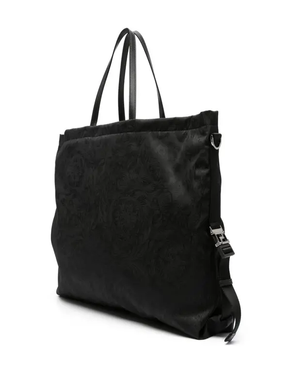 Versace Neo Nylon Jacquard Tote Bag