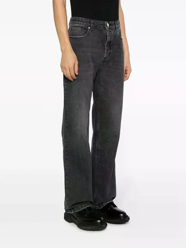 Ami Mid-rise Straight-leg Jeans - Black