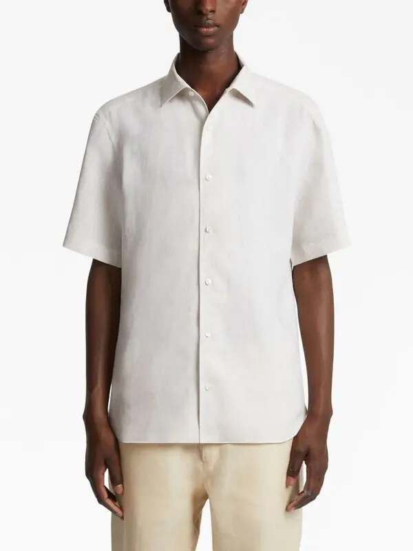 Zegna Short-sleeve Linen Shirt