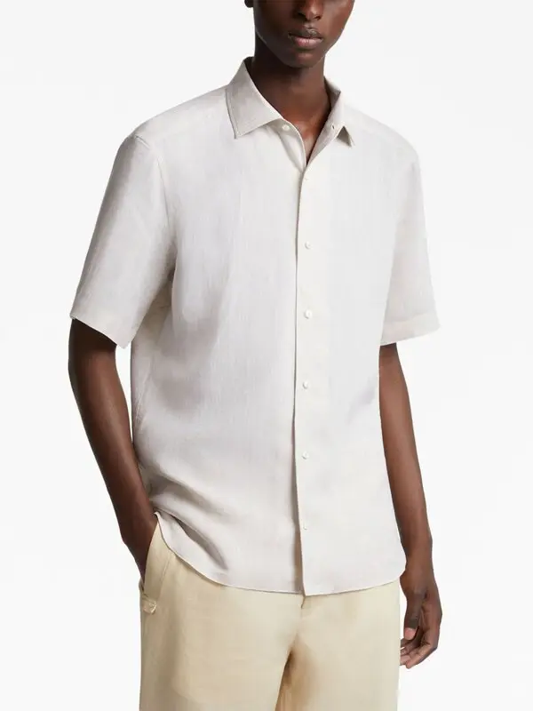 Zegna Short-sleeve Linen Shirt