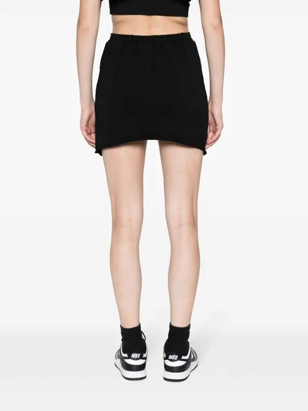 BARROW Drawstring-fastening Cotton Miniskirt
