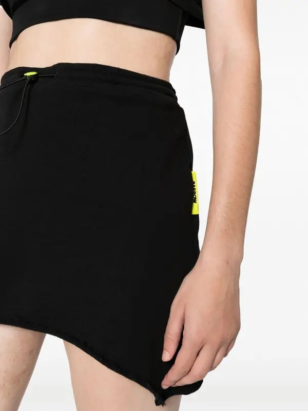 BARROW Drawstring-fastening Cotton Miniskirt