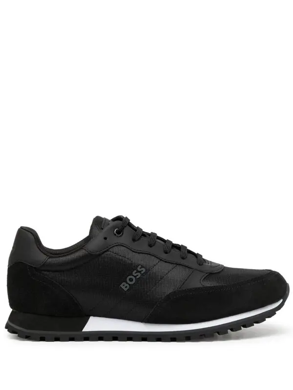 BOSS Logo-trim Sneakers With Faux-leather Details