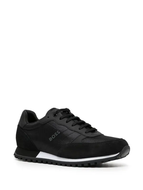 BOSS Logo-trim Sneakers With Faux-leather Details