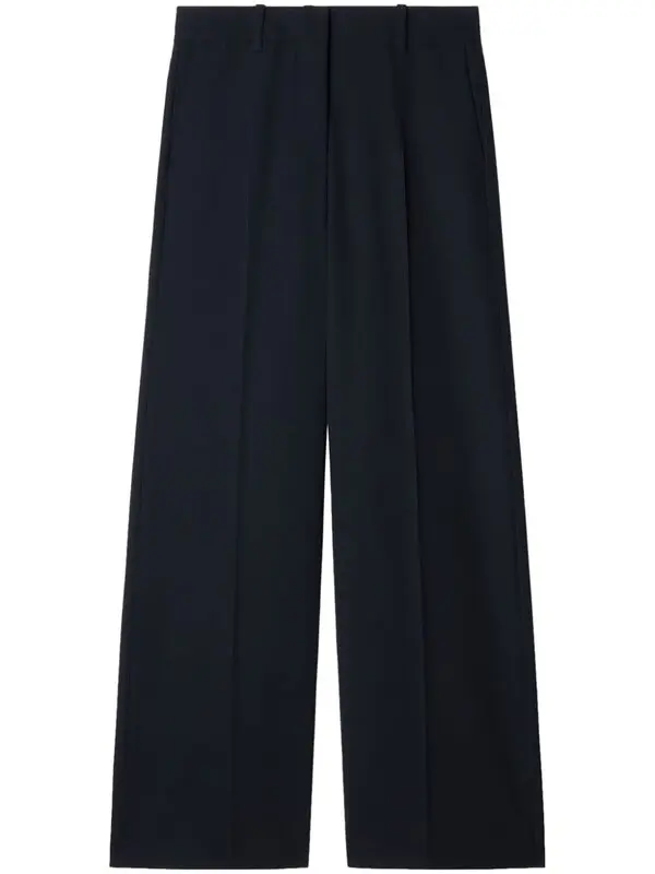 Off-White Wide-leg Wool Trousers - Blue