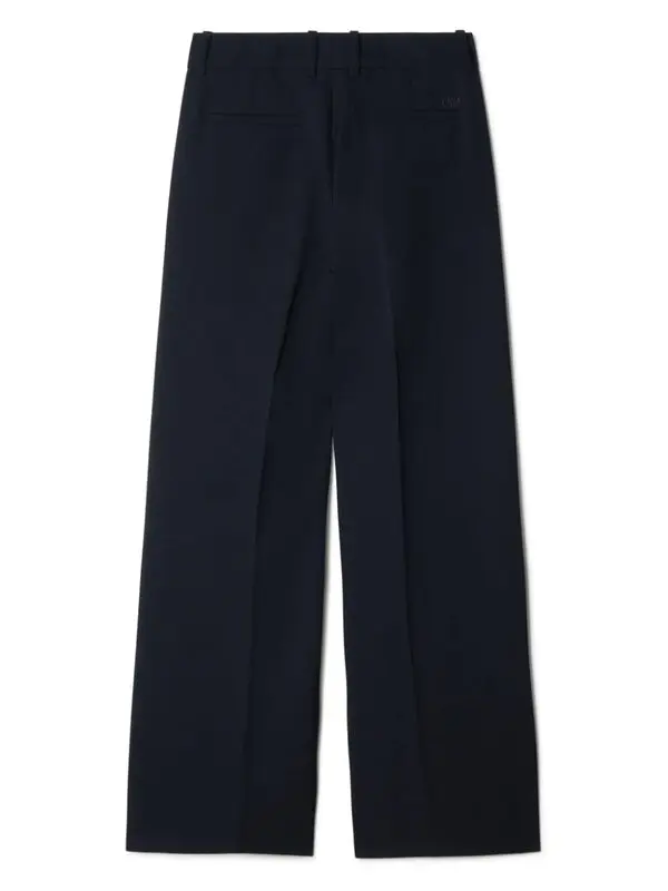 Off-White Wide-leg Wool Trousers - Blue