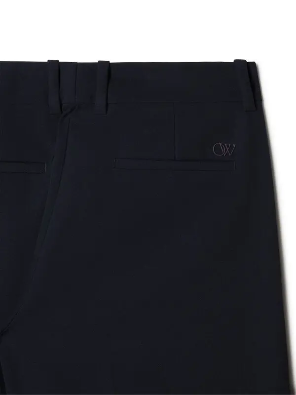 Off-White Wide-leg Wool Trousers - Blue